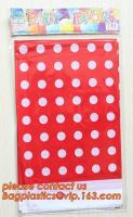 China Polka Dots Banquet Plastic Tablecloths Table Cover Wedding Party Decorations, plastic oval table tablecloth PVC waterpro for sale