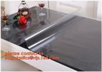 China Custom transparent tablecloth soft plastic tablecloth waterproof and oil proof, PVC waterproof soft glass cloth mat Plas for sale