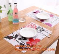 China Heat insulation PVC Printed Placemat Dining Table Plate Mat,custom hot selling OEM pvc place mat dining table mat for wh for sale