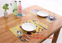 China Amazon hot Crossweave Woven Non-slip Insulation PVC Placemat Washable Table Mats,Dining Decorative PVC Table Mats Table for sale
