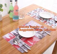 China Wholesale price dining mat PVC Fabric silicone placemat table mat,tableware accessories round plastic placemat PVC water for sale