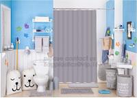 China eco friendly Lovely dog footprint printed purple color lively style feeling cheerful children shower curtain in bathroom for sale