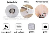 China Water-Repellent Fabric Custom Print Shower Curtain Mildew-Resistant Machine Washable White ,Bathroom Bath Textile Fabric for sale