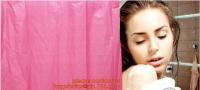 China polyester solid color hotel custom shower curtain, polyester jacquard stripe plain dyed colored hotel bathroom shower cu for sale