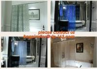 China polyester hook shower curtain, PEVA Material and Eco-Friendly, Home Textile Fabric,Bathroom 3d printing polyester shower for sale