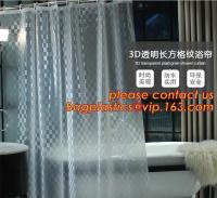 China Mould Proof Waterproof white and black trellis design pvc custom bath curtain printed shower curtain, High quality Polye for sale