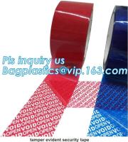 China custom sealing holographic laser rainbow tamper evident security void hologram packing tape,Tamper Evident Security Pack for sale