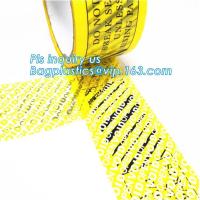 China Tamper Proof Security Seal Tape Warranty Void Tape,hidden message OPENVOID/VOID tamper evident security tape bagease for sale