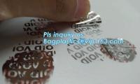 China Tamper Evident void security seal Label Sticker tape for medicine box,open void security label/ material, warranty stick for sale