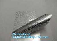 China open void security label/ material, warranty sticker void if tampered,Serial Number Barcode Security Warranty VOID Stick for sale