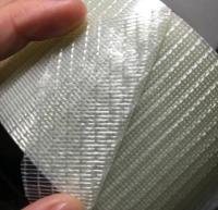 China Glass Mesh carpet tape,PET film glass fiber mesh tape,Fiberglass mesh tape for gypsum,160Mic Backing Fiberglass Double S for sale