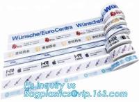 China Custom Logo Printed clear packing tape adhesive for bopp tape,Adhesive Bopp Packing Tape,48mm super clear packing BOPP p for sale