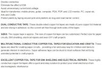 China Adhesive Backed Copper Foil Tape Electrically Conductive for glass/EMIElectrically Conductive Copper Foil Tape bagease for sale