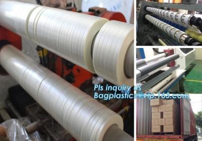 China fiber reinforced filament tape,filament adhesive fibreglass mesh tape,Self Adhesive Bi-directional Filament Tape bagease for sale