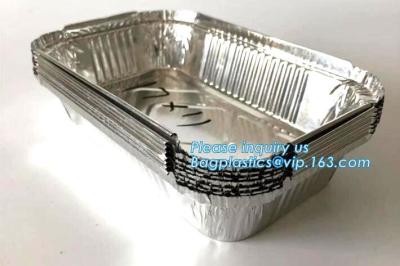 China 500ml smoothwall aluminum foil disposable oven safe food container,4LB / 1133 Aluminum Foil Container For Packing BBQ for sale