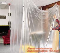 China Carpet protectivDustless Warehouse PE Protection Films for Dust Control,Plastic sheet builders film black color 2mx100m, for sale