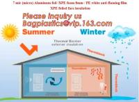 China Aluminum foil coated with Tapem EPE foam for thermal insulation,Thermal break foil covered foam insulation board,bagease for sale