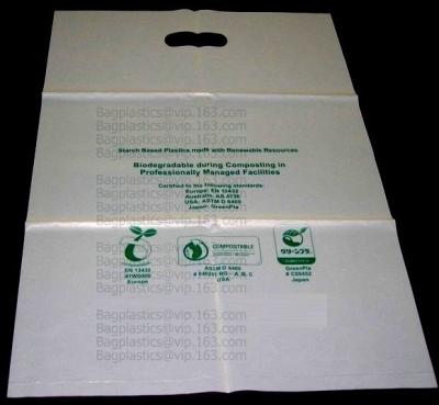 China Compostable biodegradable poly plastic black gold die cut handle shopping packaging bag with custom logo PLA PBAT PACK for sale