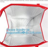 China Large Thermal Insulated Reusable Aluminium Foil Insulation Cooler Bag,Insulation oxford cooler bag tote organizer holder for sale