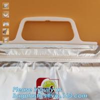 China Reusable aluminium foil thermal insulation material cooler bag for picnic with Strapping tape closure,foil insulated thermal for sale