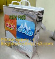 China large aluminum foil material thermal insulate cooler bag,insulated jute cooler bag for delivery food cooler bag aluminiu for sale