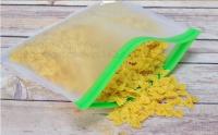 China Silicone Plastic Packaging Food Zip Silicon Freezer Fresh Vegetable Storage Bags Fresh Fridge Food Preservation Bag Reus for sale