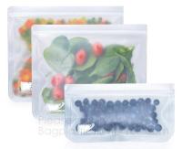 China Silicone Plastic Packaging Food Zip Silicon Freezer Fresh Vegetable Storage Bags Fresh Fridge Food Preservation Bag Reus for sale