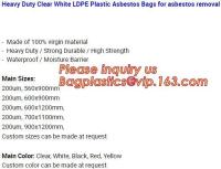 China Large Size Good Quality Biohazard PE Disposable Waste Bag Thick Plastic Asbestos Bag,Jumbo Plastic Industrial Garbage Pa for sale