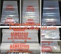 China Large Size Good Quality Biohazard PE Disposable Waste Bag Thick Plastic Asbestos Bag,Jumbo Plastic Industrial Garbage Pa for sale