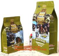 China Pet Food Feed Packaging Bag Stand Up Pouch With Zipper Top, Food Pouch Pet Food Packaging Bag for sale