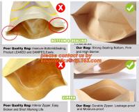 China Kraft Stand Up Paper Bags With Clear Window, Brown Kraft Paper Aluminum Foil Reusable Sealable pouch bags for sale