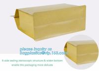 China Cookie Standup Bolsas De Papel Para Comida Horizontal Snack Packaging Bags Biodegradable Kraft Paper Pouch for sale