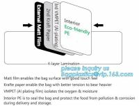 China Cookie Standup Bolsas De Papel Para Comida Horizontal Snack Packaging Bags Biodegradable Kraft Paper Pouch for sale