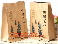 China Foil Kraft Paper Bag Coconut Packaging Bags Doypack With Window, 500g 1kg 16oz customized ziplock packaging for sale