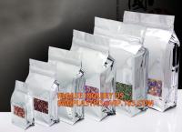 China Reusable Stand Up Zipper Pouch Aluminum Foil Bags, Square Bottom Coffee Packaging Bags With Valve for sale