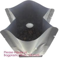 China 250g 1lb 5lbs Square Side Gusst Matt Gold Shiny Aluminum Flat Bottom Box Coffee Bags Pouch, matt gold shiny for sale