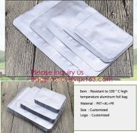 China OEM Package Small Flat Silver Zip Lock Mylar Foil Square Bottom Food Bag, Biodegradable Aluminum Foil Pouch for sale