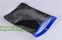 China Biodegradable Stand Up Foil Zipper Bag Side Gusset Bags Square Block Flat Bottom Packaging Pouch for sale