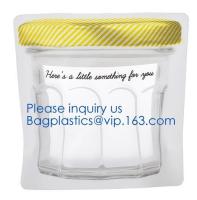China Customized Shaped Food Container Bag Mason Bottle Modeling Zippers Storage Snacks pouch bags for sale