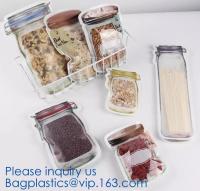 China Mini Zipper Pouches, Preservation & Cooking Reusable Food Storage Bag, Cooking Food Bag, Silicone Lunch Bag for sale