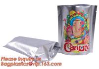 China Matte Finish Metalized Foil K Stand Up Packaging Bag For Dry Fruits Packaging Pouch, Metalized Foil Fish bag for sale