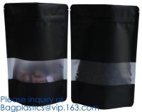 China Foil Pouch Standing Up Spice Bag Clear Window Food Packaging Bag Metalized Stand Up Pouch With Zipper for sale