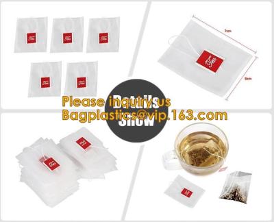China Drawstring Organic Durable Empty Tea Bag, Drawstring Cloth Cotton herbal sachet, Food Grade Kraft Paper pack for sale