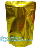 China Aluminum Foil Flexible Metallized Flat Pouch Packaging Bags, Doypack chips, Resealable Mylar Stand Up Pouch for sale