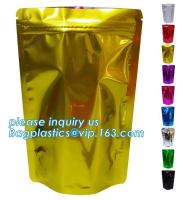 China Aluminum Foil Flexible Metallized Flat Pouch Packaging Bags, Doypack chips, Resealable Mylar Stand Up Pouch for sale