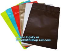 China Aluminum Foil Flexible Metallized Flat Pouch Packaging Bags, Doypack chips, Resealable Mylar Stand Up Pouch for sale