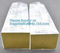 China Zipper seal, zip seal, slider seal Square Block Bottom Bags With Side Gusset, Bopp Block Flat Bottom Bag for sale