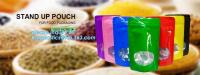 China Flat Bottom Pouches Popcorn Candy flat Bottom Square Bottom Resealable ziplock, holographic rainbow color for sale