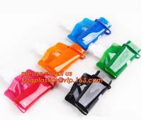 China portable foldable water bottle / folding water bag,BPA Free Stand Up Spout Portable Foldable Water Bottle/Bag With Carab for sale