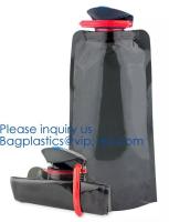 China Promotional Customized Foldable Water Bottle Bag,Eco-Friendly Customized Foldable Plastic Flexible Drinking Water Bottle for sale